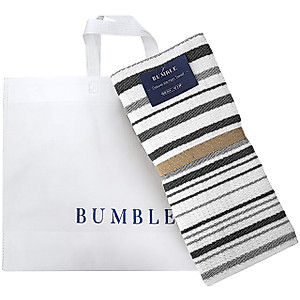 Pack of 8 Premium Kitchen Towels Set - Striped Waffle Yarn Dyed Kitchen Hand Towels - Large, 420 GSM, Ultra Absorbent - Dish Towels for Drying Dishes - Cotton Tea Towels - Kitchen Hand Towels - Grey