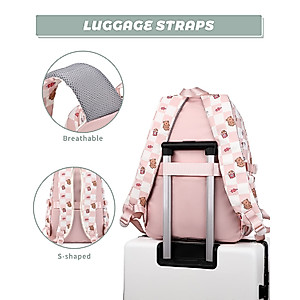 Tanou Kids Backpacks for Girls, 16 Inch Stylish Girl Bookbags with Anti-theft Pocket, 2023 Lightweight Backpack for Elementary Middle School, Green