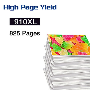 MM MUCH & MORE Compatible 910XL Black Ink Cartridge Replacement for HP 910 XL 3YL61AN to use with OfficeJet 8025e 8035e 8025 8035 8028 8022 8020 Printers (1-Pack)