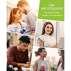 Earrings for Women, 8 Pairs Stud Earrings Set for Men, COMOSO 18K White Gold Plated S925 Sterling Silver Cubic Zirconia Earrings Studs 3-6mm, Birthday Christmas Gift