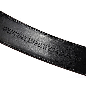 Stacy Adams 6-203 Smooth Grain Leather with Croco Embossed Center Detail Mens Adjustable Belt, Polished Nickel Buckle (Cognac)