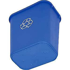 Global Industrial Plastic Recycling Wastebasket, 28-1/8 Qt., Blue