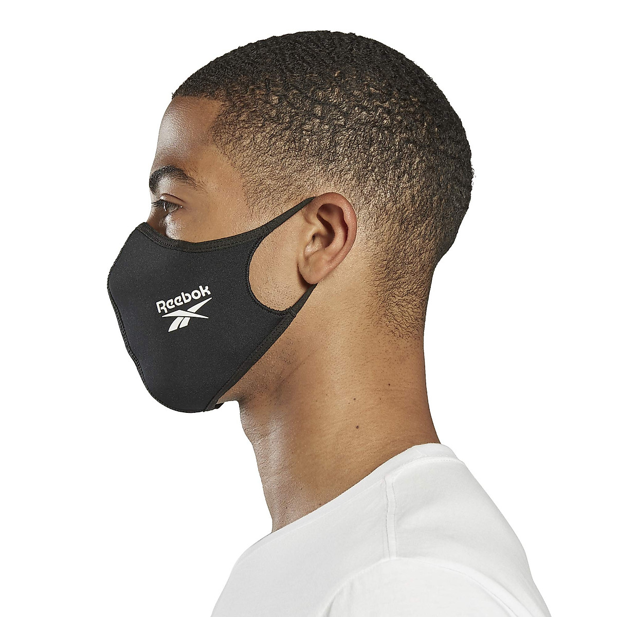 Reebok Standard Face Mask, 3 Pack, Black, Small