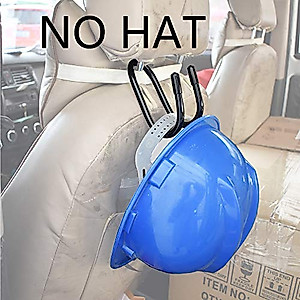 YYST Flexible Over The Seat Hard Hat Rack Holder Back Seat Hanger Headrest Hanger Headrest Hook (Black X 2 Pack)