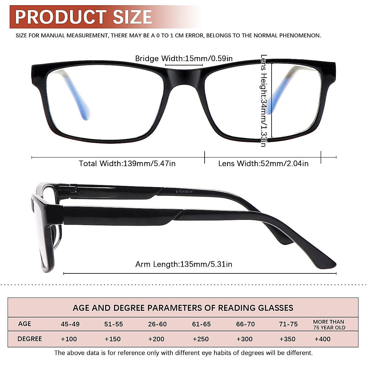 Ronecool Reading Glasses for Women/Men Blue Light Blocking, Computer Readers Anti Eye Strain Blocker Eyeglasses 6 Packs(6 Color, 1.50)