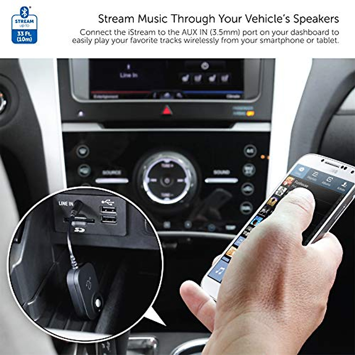 Aluratek Bluetooth Headset for Smart Phones - Blue