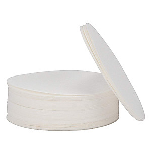 Labasics Quantitative Filter Paper Circles, 55 mm Diameter Cellulose Filter Paper with 15 to 20 Micron Particle Retention Medium Filtration Speed, Pack of 100