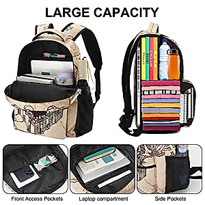 Greenfi 17 Inch Travel Laptop Backpack School Backpack Bag Bookbags Travel Bags Lightweight Backpack for Women Men