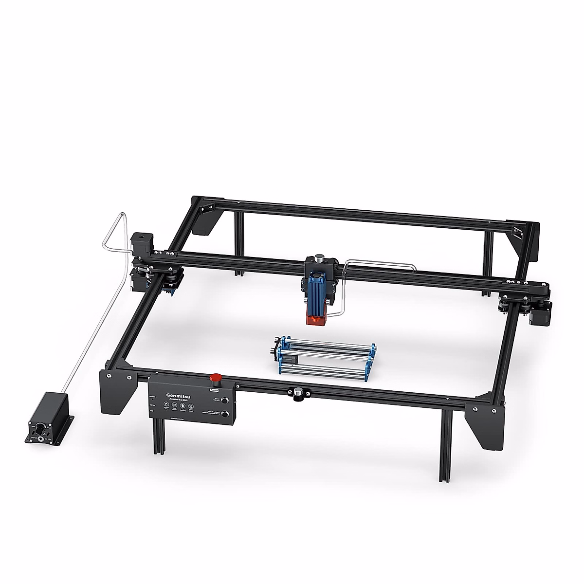 Genmitsu Laser Engraver Aluminum Y-axis Rotary Roller Engraving Module for Laser Engraving Cutting Cylindrical Objects Cans, DIY Laser Marking Compatible With Most Kinds of Desktop Laser Engravers