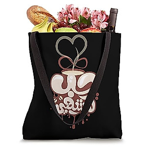 Funny Arabic Calligraphy Coffee Lover Coffee Arabic Quote Tote Bag