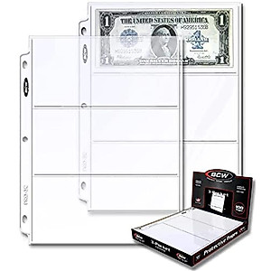 Bcw Pro 3-Pocket Postcard Protective Page Box 4" x 6" pack of 100