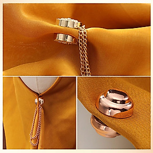 Multi-function Magnetic Clothing Clips, 2024 New Magnetic Clothes Clips Powerful Hijab Magnets with Chain, Safty Shirt Cincher Clip Clothes Pins Fashion Accessories for Women Dress (nut-shaped)