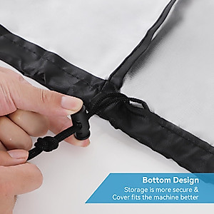 PASONIKA Ice Maker Cover, Waterproof Countertop Appliances Ice Machine Cover, Home Garage Office Universal Appliances Dust Resistant Protector, Black