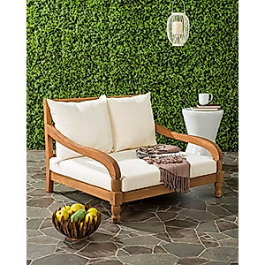 Safavieh PAT6740A Outdoor Collection Pomona Lounger, Natural/Beige