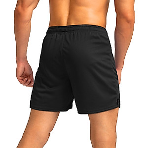 G Gradual Men's Running Shorts with Zipper Pockets Quick Dry Gym Athletic Workout 5" Shorts for Men (Black, Large)
