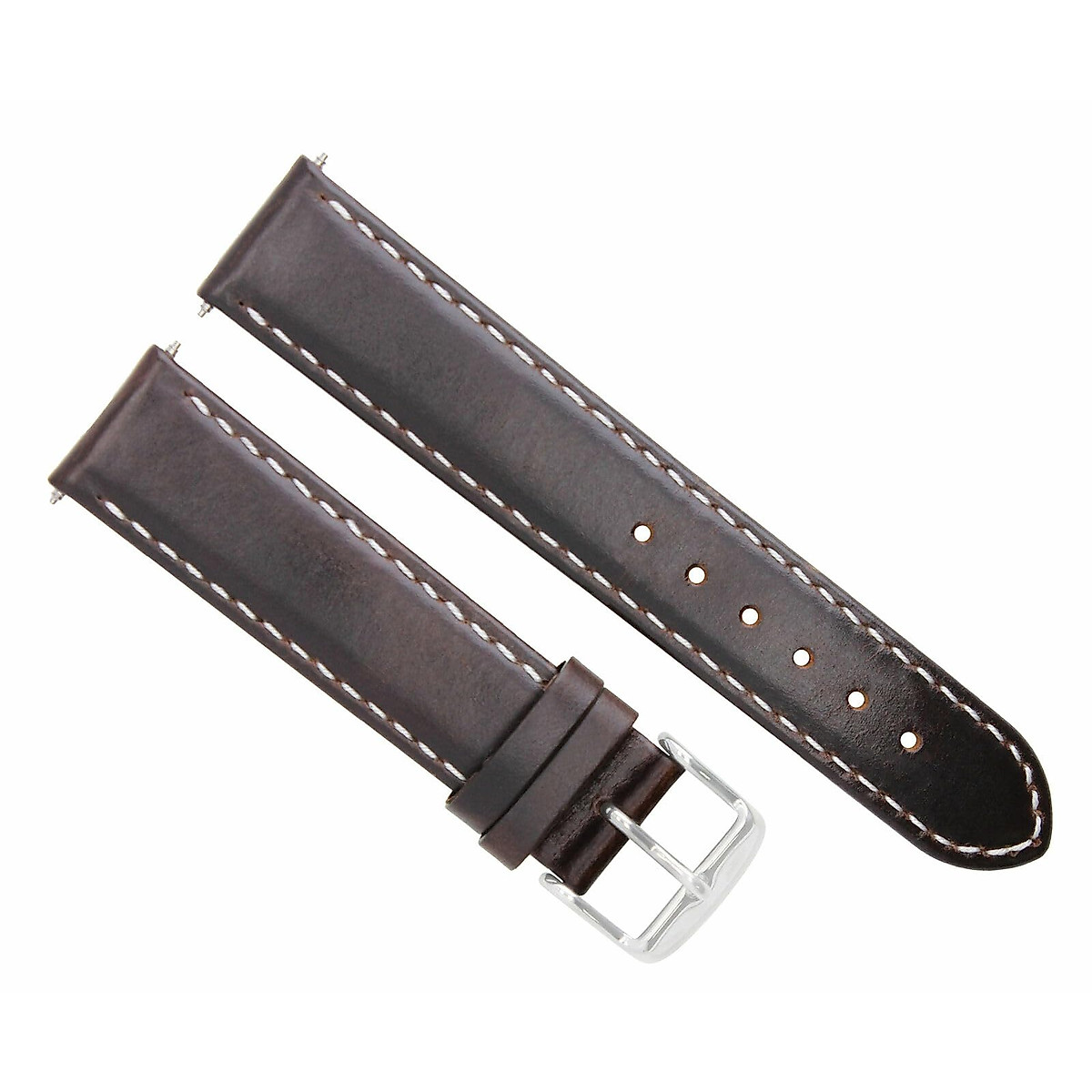 Ewatchparts 20MM SMOOTH LEATHER WATCH STRAP BAND COMPATIBLE WITH IWC PILOT PORTUGUESE TOP GUN BROWN WS
