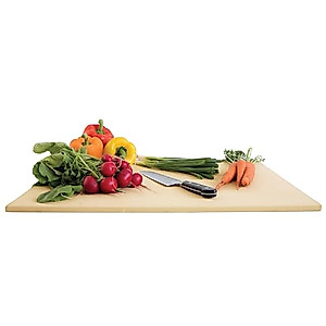 NoTrax 18" X 24" x 0.75" Sani-Tuff T45 Natural Rubber Cutting Board, Non-Skid Professional-Grade, Made in USA, T45S3018BF