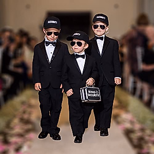 THE RING LEGEND Ring Security Ring Bearer Briefcase with Padded Slits to Hold Rings - Ring Bearer Gifts - Wedding Ring Security Case for Kids - Special Agent Ring Bearer Box Boys Security