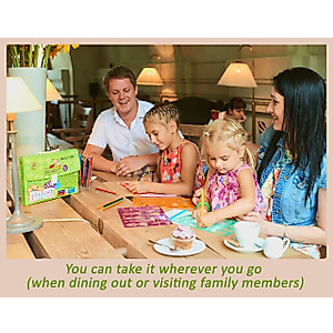 54 Pcs Drawing Stencils Set for Kids, Arts and Crafts Set for Girls & Boys, Christmas & Birthday Gifts for Kids 4 5 6 7 8 9+ Year Old Creative Travel Activity & Supplies for Children