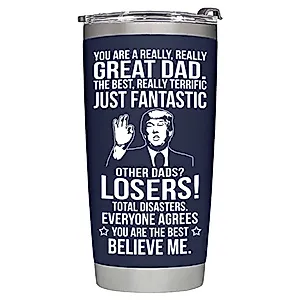 Gifts for Dad from Daughter, Son, Kids - Dad Gifts for Christmas from Daughter, Son - Dad Birthday Gift - Birthday Gifts for Dad - Funny Present for Dad, Best Dad, New Dad, Husband- Dad Tumbler 20oz