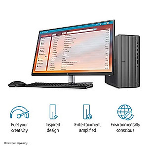 HP Envy Desktop Computer, NVIDIA GeForce RTX 2060, Intel Core i7-10700, 16 GB RAM, 1 TB SSD Storage, Windows 11 (TE01-1050, 2020 Model)