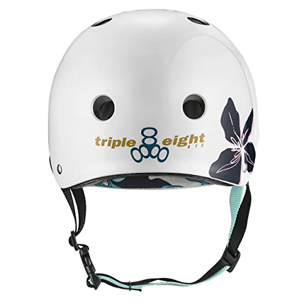 Triple Eight THE Certified Sweatsaver Helmet for Skateboarding, BMX, and Roller Skating, Rainbow Sparkle Black, Small/Medium