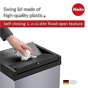 Hailo Big Box 50 Swing Waste Bin, Silver