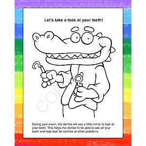 ZOCO - It's Tooth Time - Educational Coloring Books for Kids (25 Bulk Pack, Without Crayons) - Dentist Toys for Kids - Dental Office Supplies