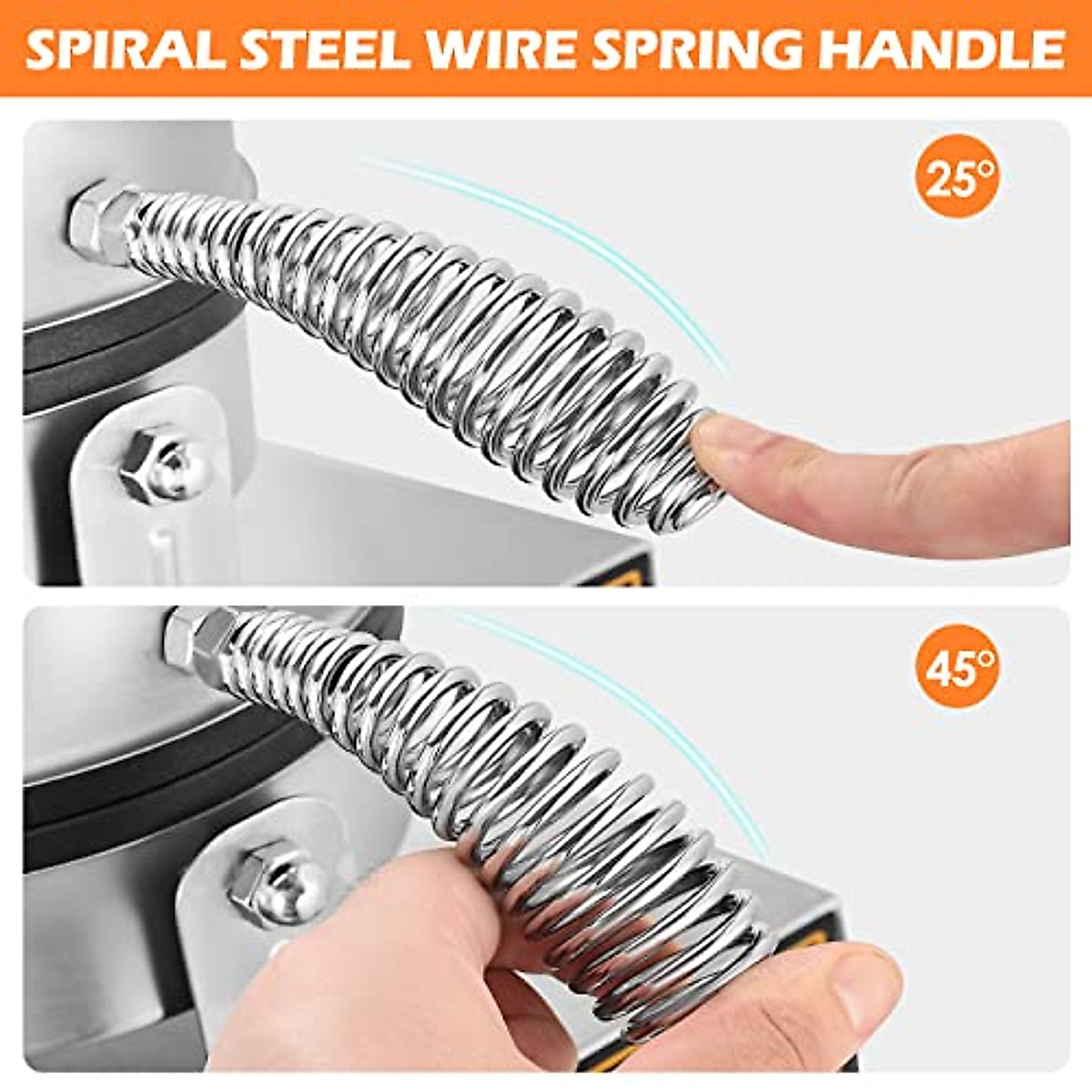 MATHOWAL 2400W Commercial Waffle Maker Double Waffle Irons Electric Nonstick Muffin Machine Suitable for Home，Snack Bar and Restaurant |US Warehouse