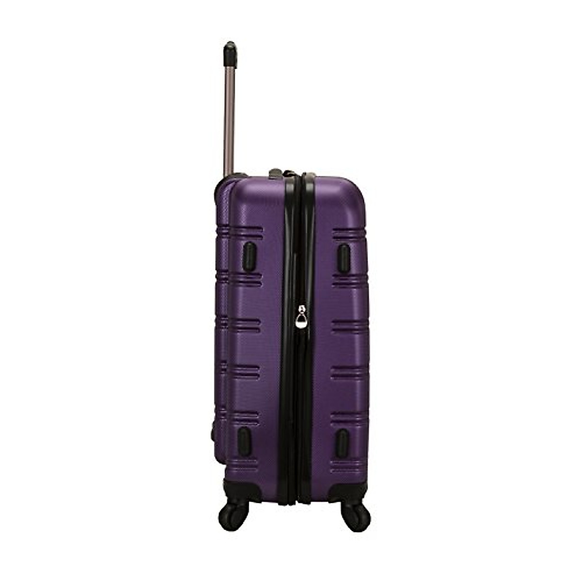 Rockland Melbourne Hardside Expandable Spinner Wheel Luggage, Purple, Checked-Medium 24-Inch