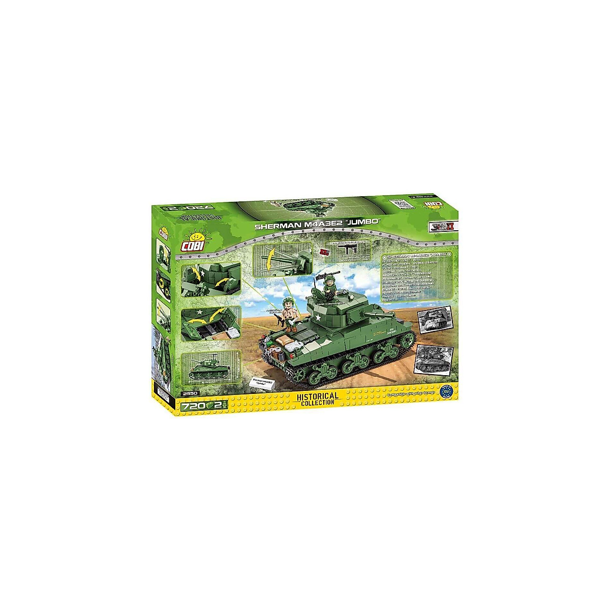 COBI 720 Pcs Historical Collection WWII /2550/ Sherman M4A3E2