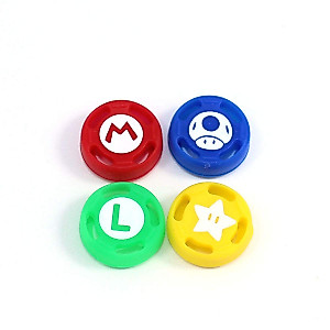 Silicone Analog Thumb Stick Grips Caps Joystick Cap Cover for Switch NS Joy-Con Controller Sticks Skin Joy Con Caps for Pokemon Pokeball Go (A)