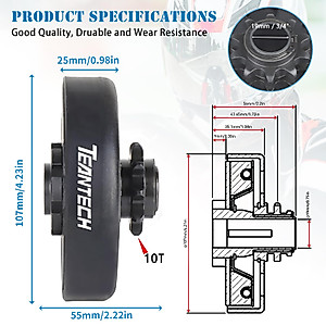 Go Kart Clutch 3/4" Bore 10T for 212cc Predator Engine Go Kart Minibike Honda Kart Engines (3/4" Bore 10T)…