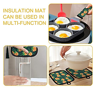 HUIACONG Kitchen Hot Mitts Native Western Kokopelli Ethnic Navajo Pot Handle Cover 2 Pcs Hot Pads Mitts Sets Machine Washable Heat Resistant Handle Holders 2 Pack for Home Kitchen Cooking Tools