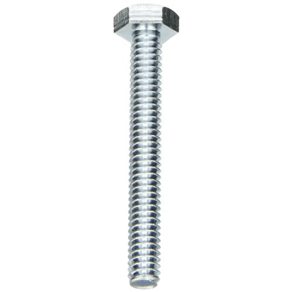 Steel Hex Bolt, Grade 5, Zinc Plated Finish, Hex Head, External Hex Drive, Meets ASME B18.2.1/SAE J429, 2" Length, Fully Threaded, 3/8"-16 Threads (Pack of 50)