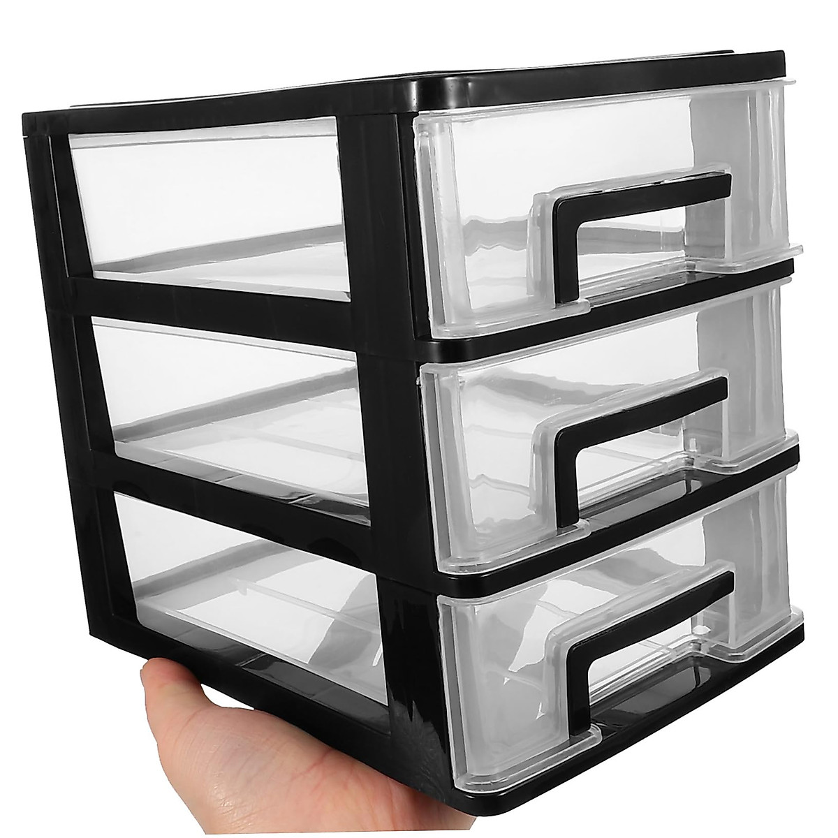 PRETYZOOM 2pcs Drawer Type Closet Multi-Layer Storage Shelf Storage Cabinet