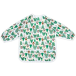 Paw Legend Long Sleeve Baby Bibs - No Leak Bibs for Baby Boy/Girl - Toddler Bib for Eating (6-24 Months) with Pocket, Smock, Hedgehog