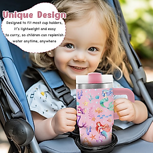 Mermaid Gifts for Girls, Little Mermaid Tumbler with Handle and Straw for Kids 14 oz, Mermaid Gifts for Ocean Lover, Insulated Stainless Steel Mermaid Cup, Mermaid Birthday Gifts for Toddlers Girls