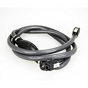 Pactrade Marine Grey Durable Fuel Line Assembly Hose Barbs Rubber Primer Bulb Lengthy 7 ft feet Resistant Material Cover Fuel Flow (3/8" Hose, Mercury Connectors)