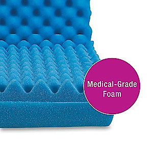 DMI Egg Crate Sculpted Foam Car Seat Cushion, Office Chair Cushion Relieves Back Pain, Tail Bone Pain, Sciatica, 32 X 18 X 3, Full Back