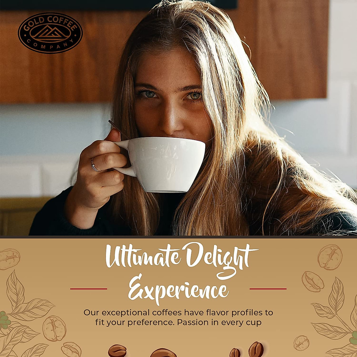 Gold Coffee Arabica Kanaloa Blend: Medium Roast Whole Bean Coffee 2lbs (Pack of 2) - Coffee Beans w/ Smooth, Refreshing, and Deliciously Complex with Milk Chocolate, Floral Honey & Sweet Lemon Notes