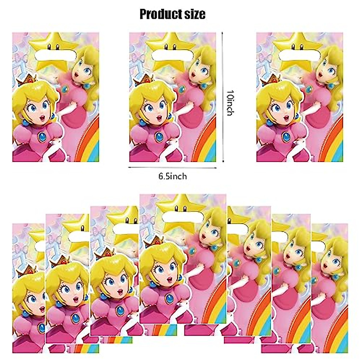 30 Packs princess Party Gift Bags,Gift Bags Party Supplies for Kids Cute marioo Themed Party, Birthday Decoration Gift Bags Well for Girls or Boys