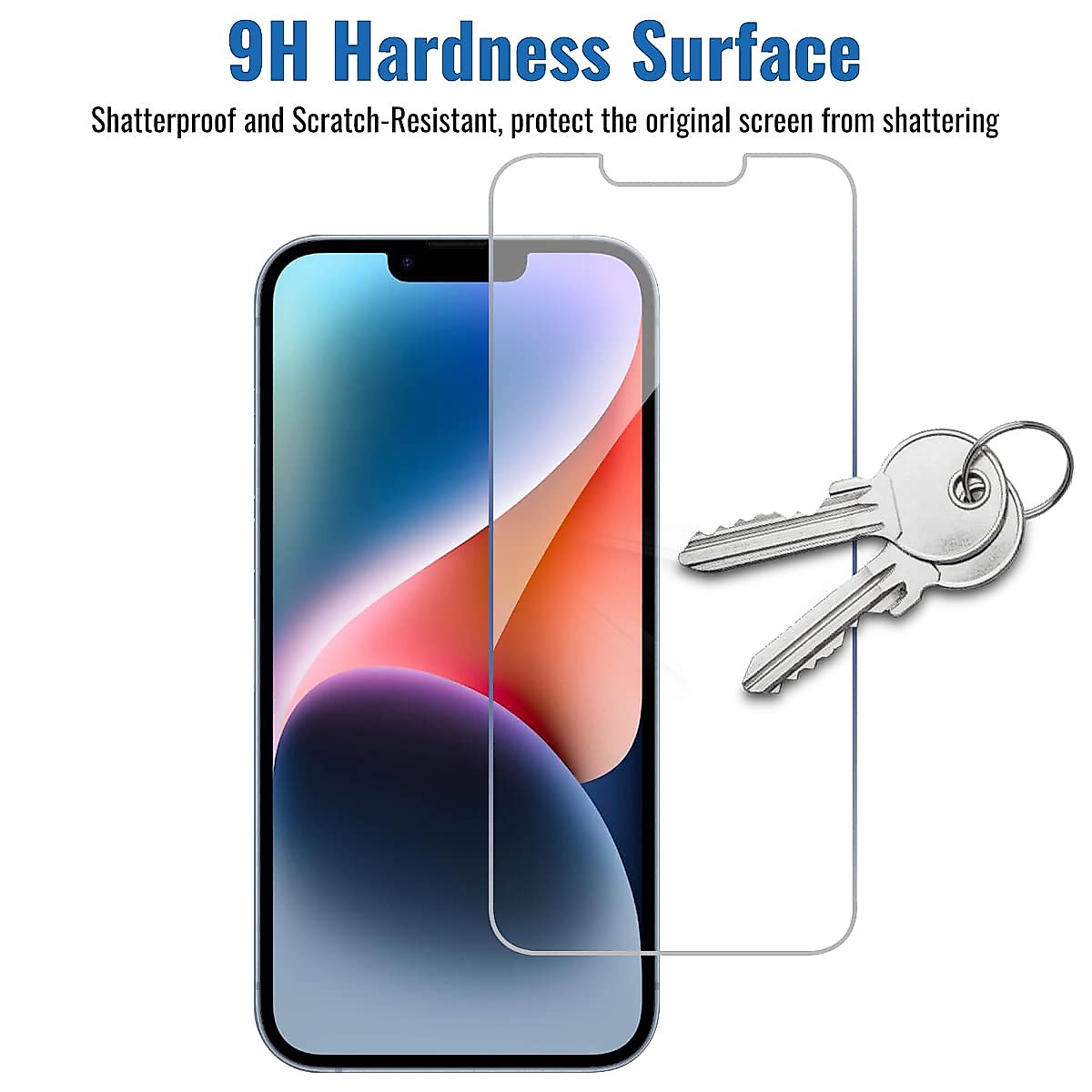 NEEPART 4 Pack Tempered Glass Screen Protector for iPhone 14 Plus/iPhone 13 Pro Max [6.7 Inch], Sensor Protection, 9H Tempered Glass Film, Anti-Scratch, Case Friendly, Easy Installation, Bubble Free,