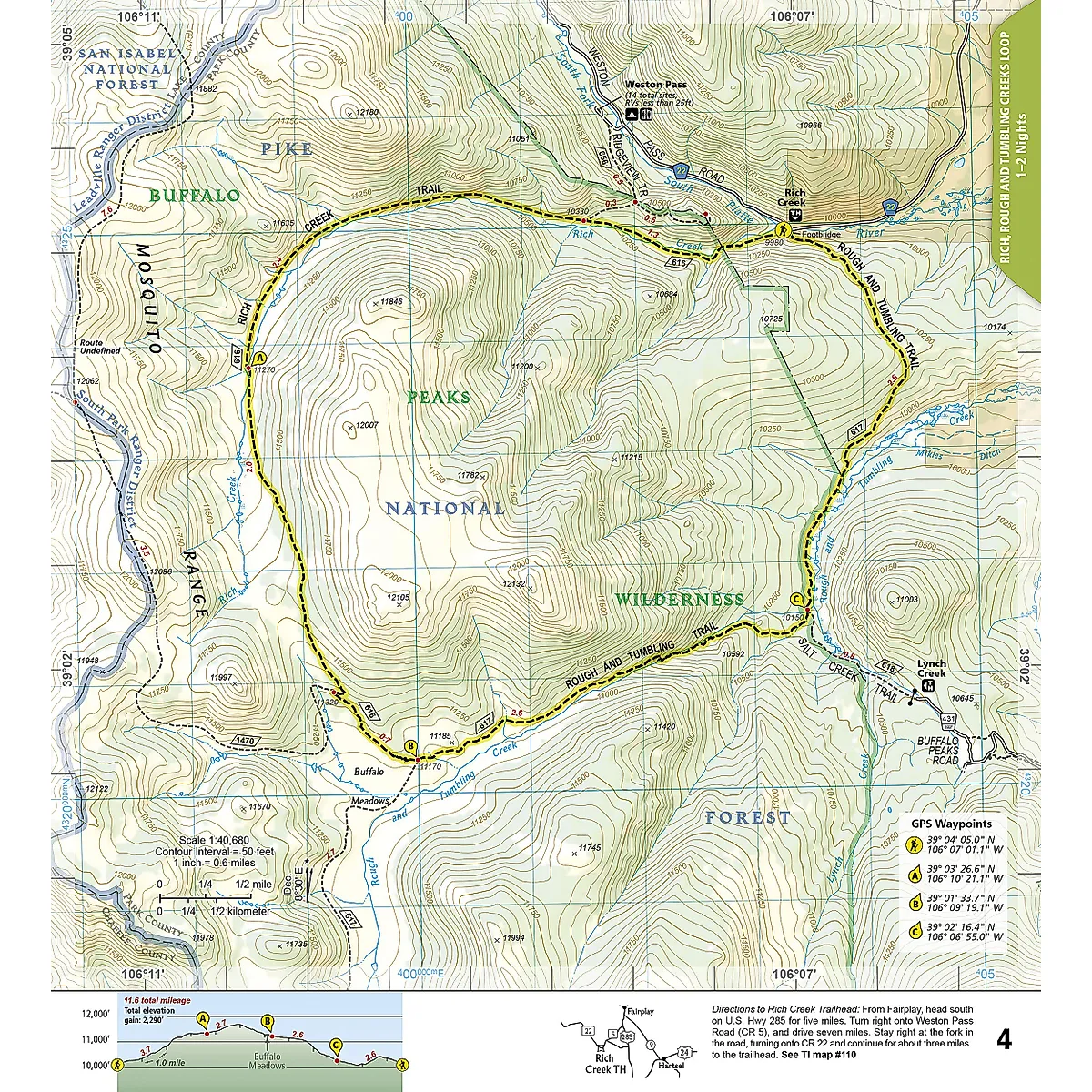 Colorado Backpack Loops North Map (National Geographic Topographic Map Guide, 1304)