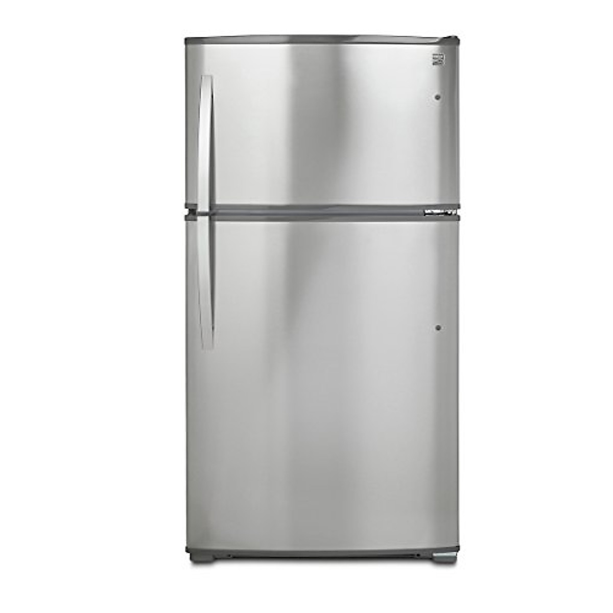 Kenmore Top-Freezer Refrigerator with Ice Maker and 21 Cubic Ft. Total Capacity, Stainless Steel