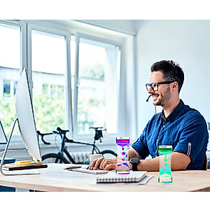 CAILINK Liquid Motion Bubbler Timer 2Pack Sensory Toy for Relaxation,Liquid Motion Timer Toy Floating Color Lava Timer-Relaxing Liquid Bubbler Timer Calming Toy