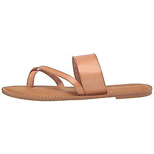 Amazon Essentials Women's One Band Flip Flop Sandal, Natural, 6