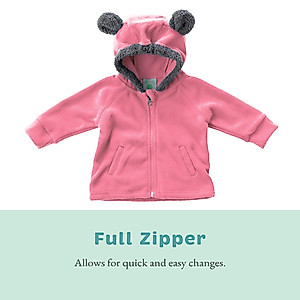 Kids Fleece Sweatshirt Jacket - Baby Boy & Girl Sweater Outerwear Coat Toddler Full Zip Hoodie for Children