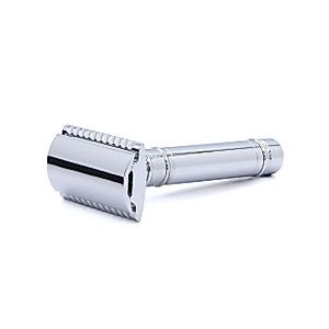 Edwin Jagger DES89BL Chrome Short DE Safety Razor (Closed Comb)