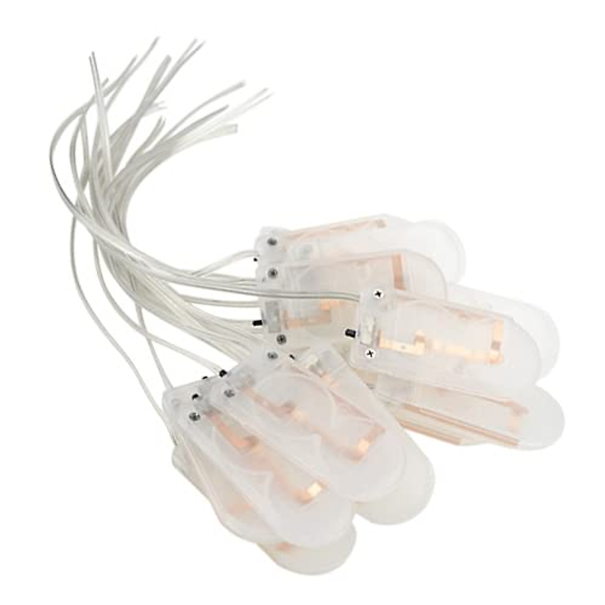 WMYCONGCONG 15 PCS 2X 3V CR2032 Battery Holder Coin Button Cell Battery Holder Case with ON/Off Switch Lead Wire Type (Clear)